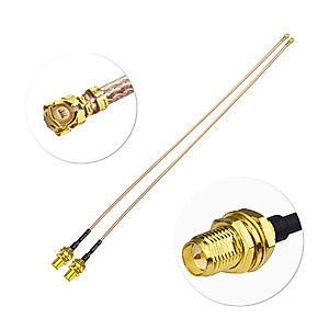 Bingfu U.FL IPX IPEX to RP-SMA Female Bulkhead Mount RG178 WiFi Antenna Adapter Coaxial Pigtail Cable 30cm 12 inch 2-Pack for WiFi Router Gateway Wireless Mini PCI Express PCIE Network Card Adapter