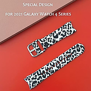 Arsfit Fancy Bands Compatible for Samsung Galaxy Watch 6/ Galaxy Watch 5 40mm 44mm 43mm 45mm 47mm / Galaxy Watch 4 40mm 44mm / Watch 4 Classic 42mm 46mm Band, Print Silicone Pattern Replacement Strap for Women Men Ladies Girls