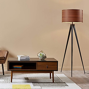 Versanora Reno Coffee Table with Storage Space-Black/Walnut, 39.62" x 21.62" x 17.75"