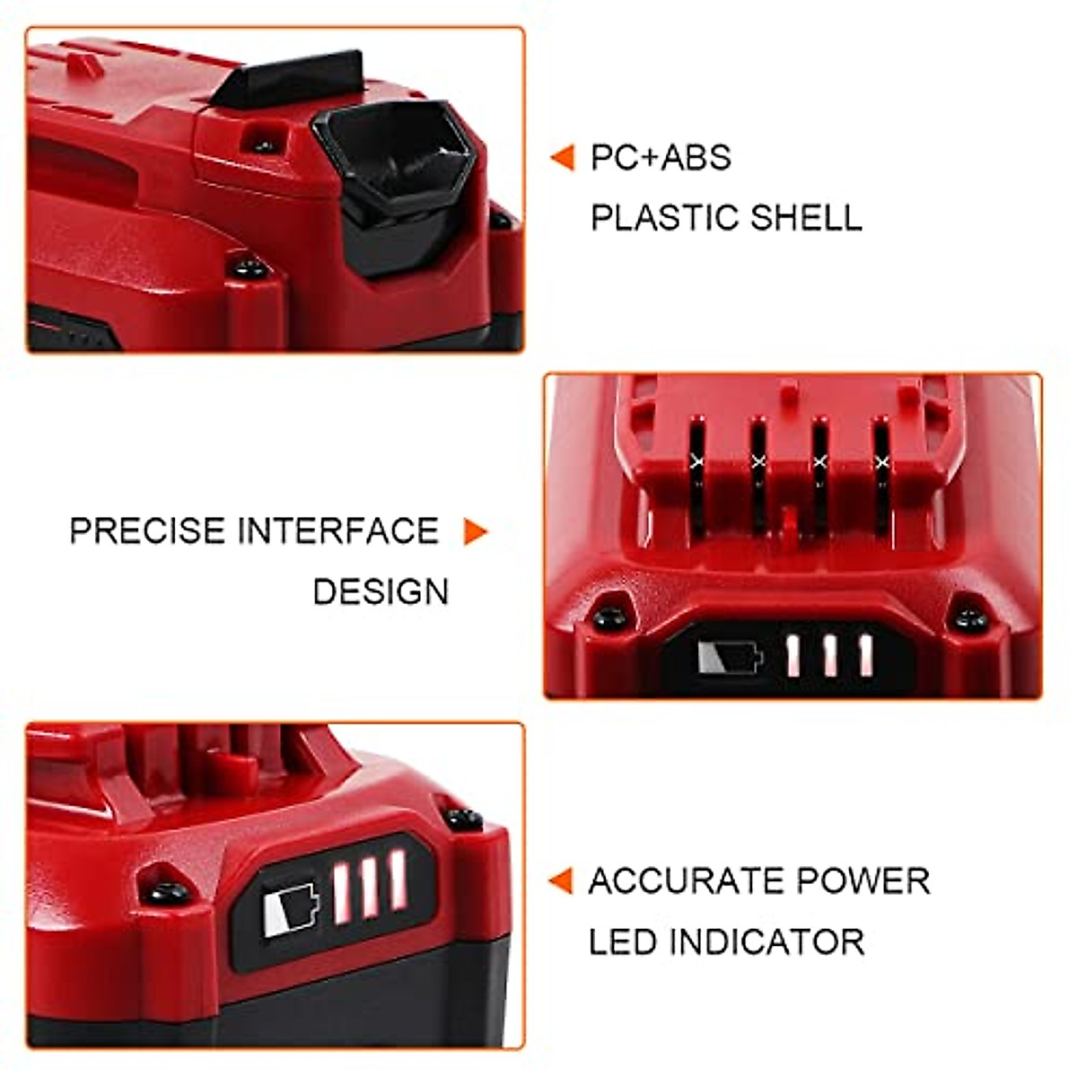 PDstation 【Upgraded to 6000mAh】 2PACK CMCB204 20V Lithium Battery for V20 Craftsman 20v Battery MAX CMCB202 CMCB201 CMCD700C1 CMCS500B All of V20 Cordless Power Tools