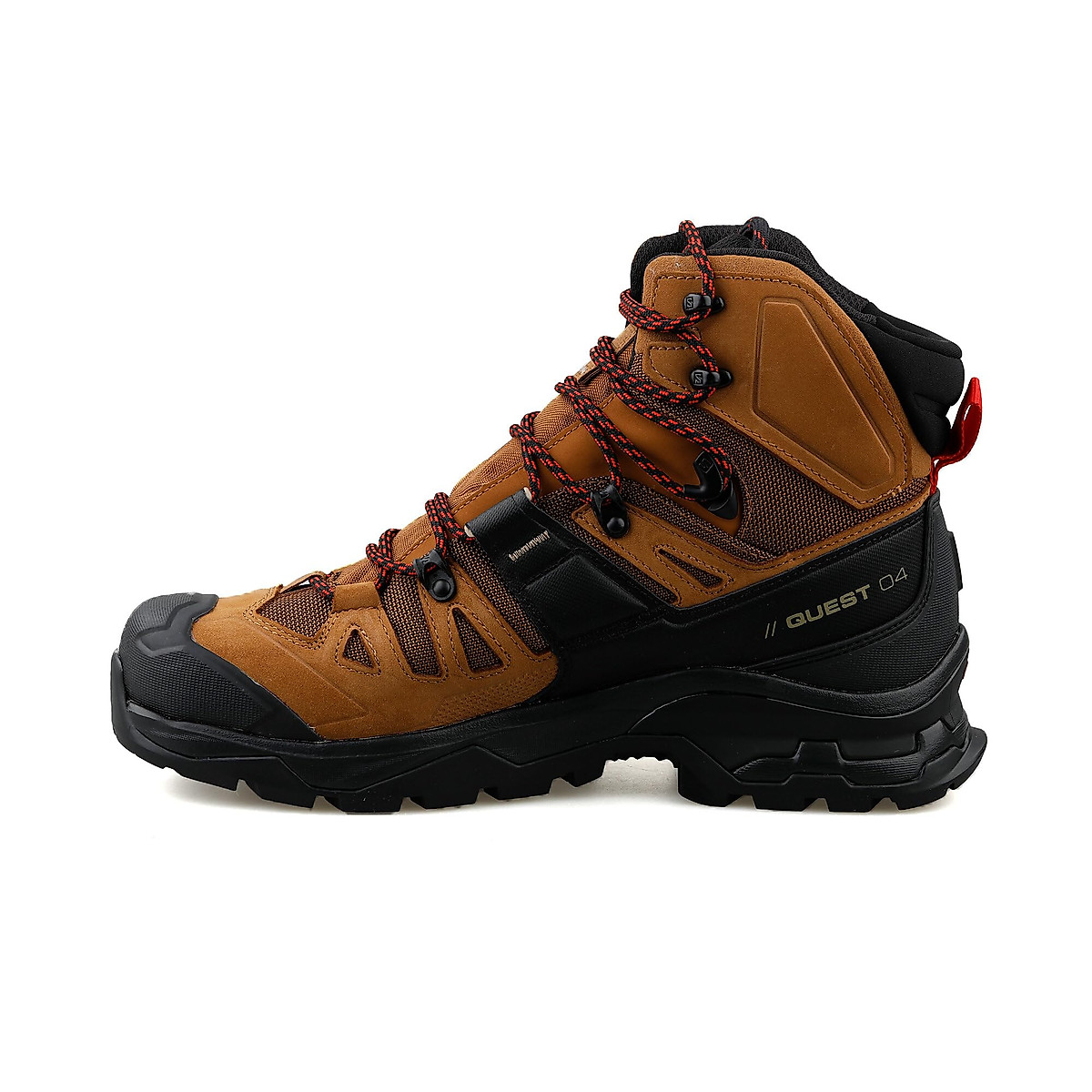Salomon Quest 4 GTX Hiking Boots Mens Sz 10 Rubber/Black/Fiery Red