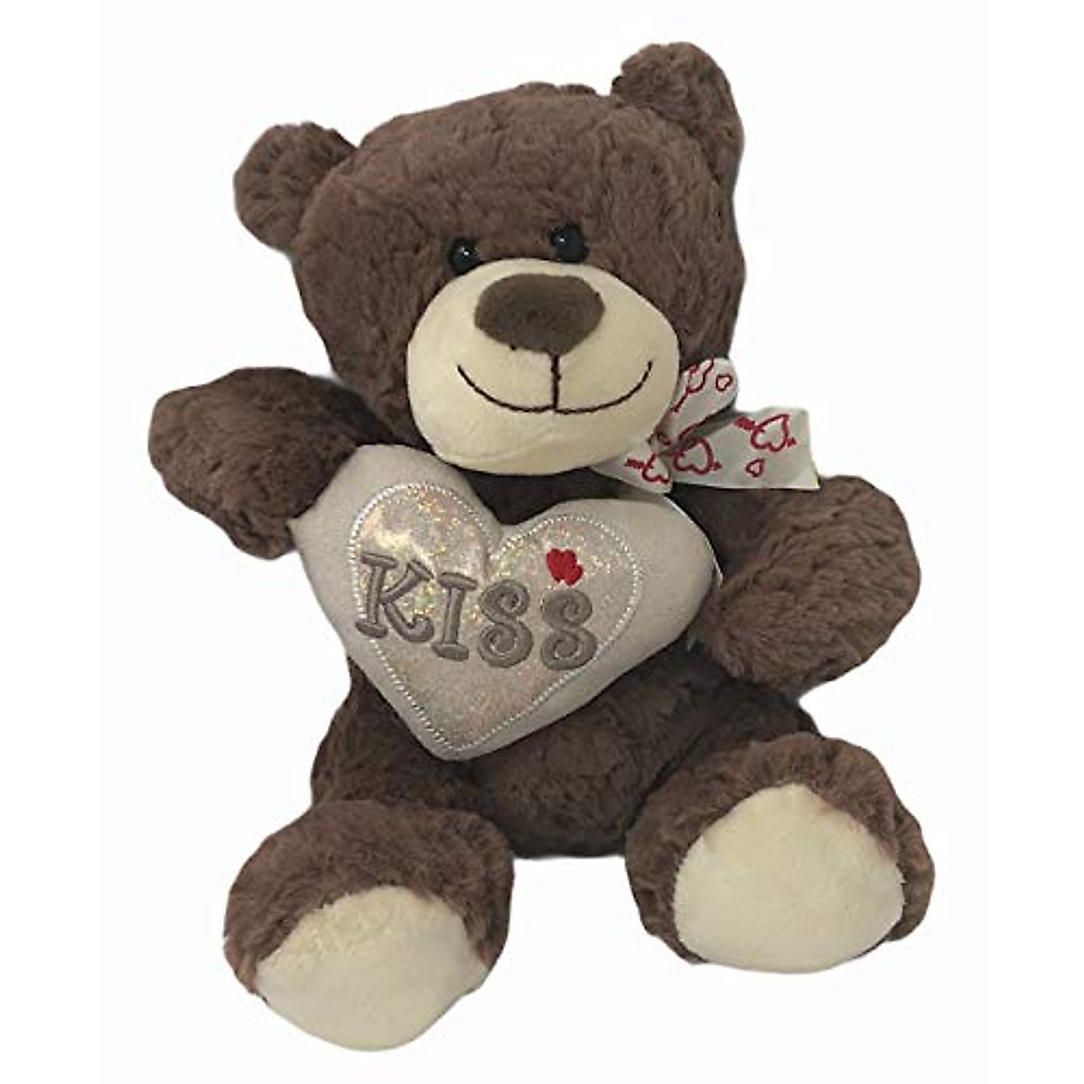Valentine's Day 9" Heart Pillow Teddy Bear (Kiss Bear)
