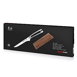 Cangshan TN1 Series 1021868 Swedish 14C28N Steel Forged 6-Inch Boning Knife and Wood Sheath Set