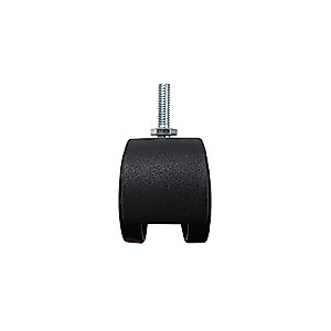 Shepherd Hardware 9733 2-Inch Office Chair Caster, Twin Wheel, 5/16-Inch Threaded Stem Diameter, 75-lb Load Capacity,Black