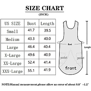 TBA Cotton Linen Apron Cross Back Apron for Women with Big Pockets Square Pinafore Dress for Baking Cooking BBQ & Grill