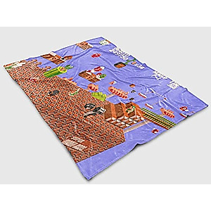 NICHIYOBI Redcap Beard Plumber Bros Game Flannel Blanket Kobayashi Tohru Kanna Lightweight Cozy Throw Blanket Warm Bed Blanket fit Sofa and Couch (05,Small 50x40in)