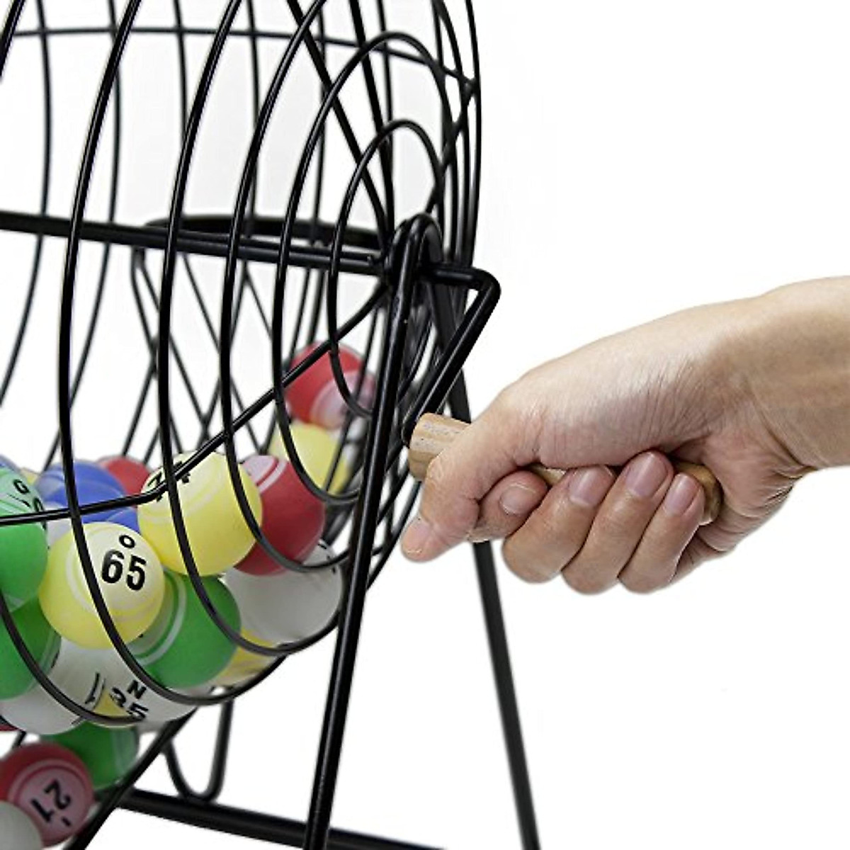 75 Natural Wood 7/8 Inch Bingo Balls -Wood Balls for Bingo Cages and Raffles - Compatible with Cages from Most Major Brands