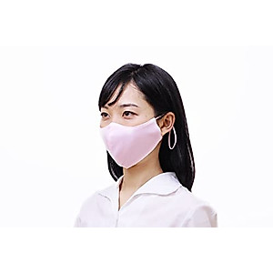 【2pcs set】 I R Labo Perfect fit Cotton cloth face mask Adult size With UV cut function Can be washed and used repeatedly (Large, Pink)