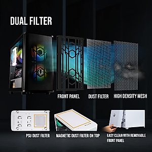 BitFenix Nova Mesh mATX (Micro ATX, Mini ITX) High Airflow PC Gaming Case ARGB Edition Black, 3 x ARGB Fans Pre-Installed, 240mm AIO Support at Top, GPU Length Support Up to 345mm (Micro ATX Black)