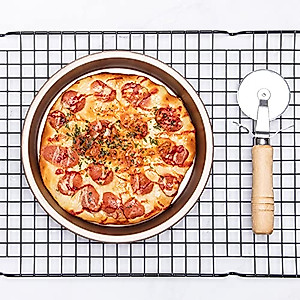 6/8/10in Non-Stick Baking Tray Pizza Pan Thickened Carbon Steel Bread Cake Mold Round Kitchen Baking Accessory Bakeware Round Deep-dish Plates Pans