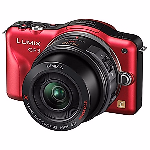 Panasonic Lumix DMC-GF3X 12.1 MP Micro Four Thirds Compact System Camera with 3-Inch Touch-Screen LCD and LUMIX G X Vario PZ 14-42mm/F3.5-5.6 Lens (Red)