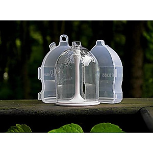 BOSO Portable Collapsible Wine Glass-Unbreakable, Shatterproof Clear Plastic Wine Glass-BPA FREE, Dishwasher Safe, Detachable Stem Wine Cup-Perfect Camping, , and Travel (white color), D8.0*H11.0CM