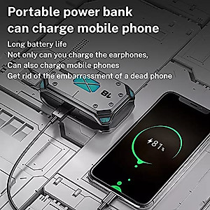 StitchGreen M41 Bluetooth 5.3 True Wireless Earbuds, Environment Noise Cancelling Earbuds with Charging Case, IPX7 Waterproof TWS Earphones, Long Battery 180Hrs Built in 4 Mics Headset iPhone (Black)