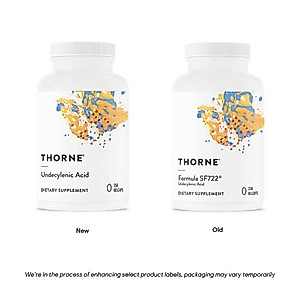 Thorne Undecylenic Acid - 250 mg of Undecylenic Acid - Fatty Acid Support for a Healthy Balance of Gut and Vaginal Flora - Gluten Free - 250 Gelcaps - 50 Servings
