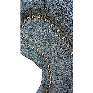 Classic Gray Sofa with Silver Decor Pillows