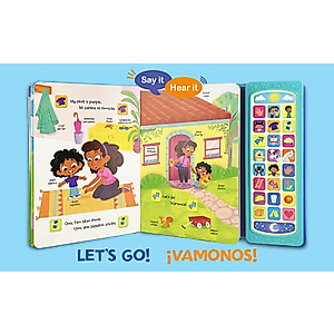 Let's Go! ¡Vámonos! English & Spanish First Words Bilingual Sound Book for Children and Preschoolers: Early Learning Practice Dual Language (Say It, Hear It) (English and Spanish Edition)