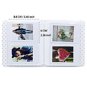 Ablus 64 Pockets Mini Photo Album for Fujifilm Instax Mini 7s 8 8+ 9 25 26 50s 70 90 Instant Camera & Name Card (Blue n)