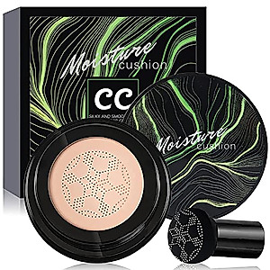 firstfly Mushroom Air Cushion CC Cream Moisturizing Concealer Makeup Base Primer Liquid Foundation