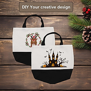 OKBA 10 pcs Sublimation Tote Bags,polyester tote bags for sublimation, blank canvas tote bags for DIY Crafting and Decorating 15 * 18.5 * 4 in