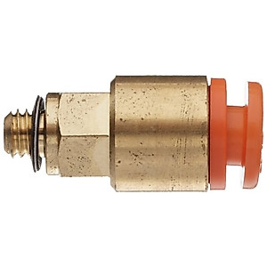 SMC KQ2H07-U03A Brass Push-to-Connect Tube Fitting, Adapter, 1/4" Tube OD x 3/8" UNI Thread Male