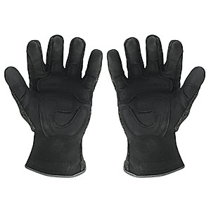 Ironclad HEATWORX REINFORCED; Heat and Cut Resistant Gloves, Palm Heat Protection Rated up to 450°F, (1 Pair), Black