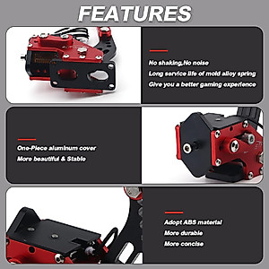 RASTP 64Bit PC USB Handbrake for SIM Racing Games Logitech G27 G25 G29 T500 T300 FANATECOSW LFS DIRT RALLY.2,Red