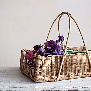 Creative Co-Op Decorative Rattan Hanging, Natural Basket