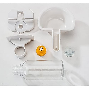 Rabbit Water Bottle,17oz Hanging Water Fountain Automatic Dispenser Water Feeder Bowl Detachable No Leak for Bunny Chinchilla Guinea Pig Hedgehog Hamsters Ferret Small Animal