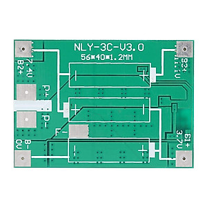 Lithium Battery Protection Board, Li-ion Lithium Battery PCB Protection Board Module 3S 12V 40A Board BMS PCB Board with Balance Charging
