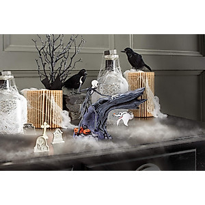 Enesco Grand Jester Studios LEVITATION Nightmare Before Christmas Jack Skellington and Zero LED Lit Statue Figurine, 8.25 Inch, Multicolor