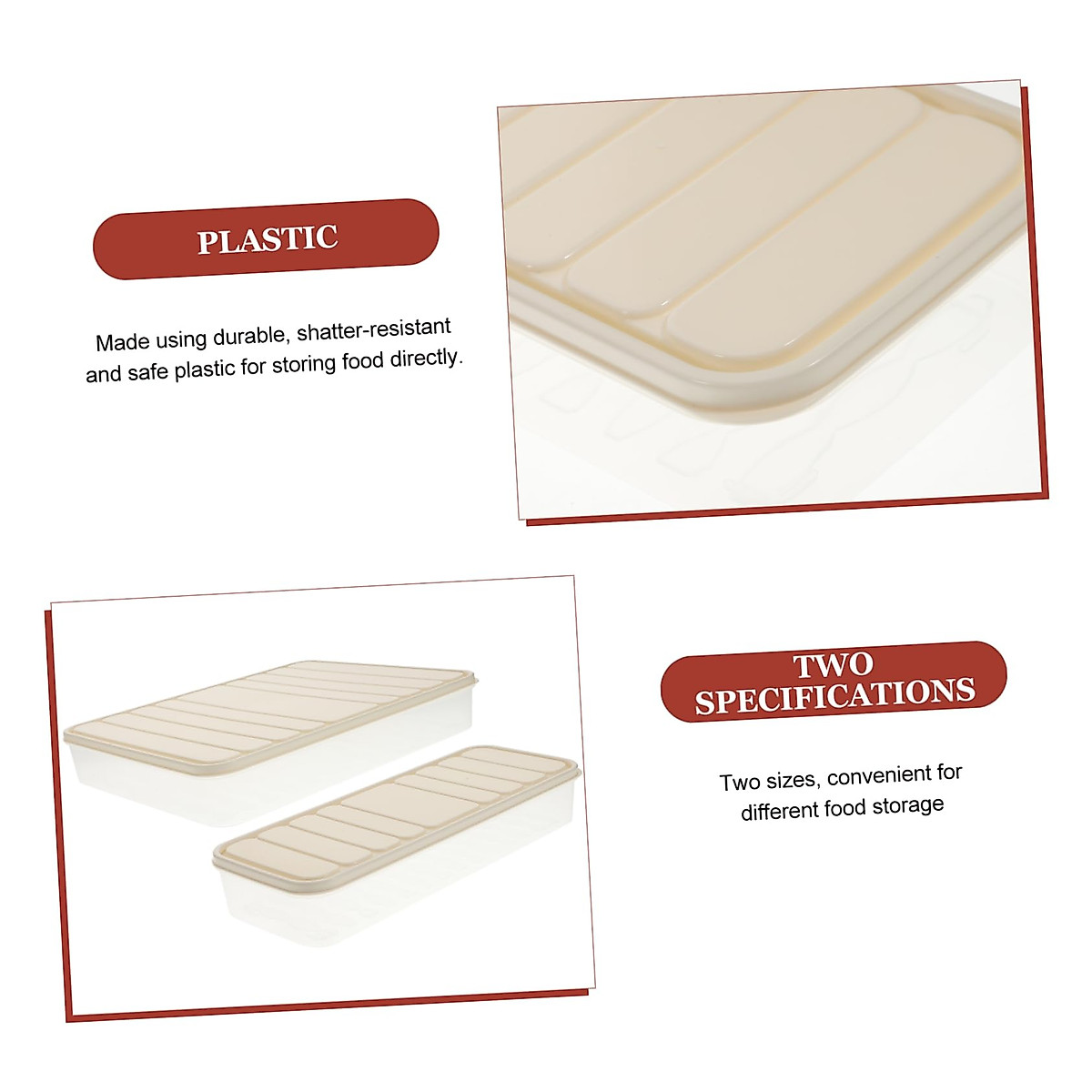 KICHOUSE 2Pcs Transparent Plastic Food Storage Containers for Refrigerator Organization Versatile Fridge Boxes Kitchen Food Storage Bins Refrigerator Organizer