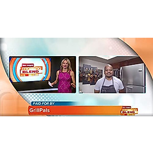 GrillPals Grill Brush & Scraper - Featured On ABC Morning News - BBQ Brush for Grill Cleaning - Stainless Steel Brush and Handle w/ Extra Wide Grill Scraper - Bottle Opener Included