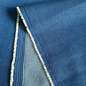 1-Yard 8 oz Indigo Blue Denim Fabric for Sewing, Crafting |Stretch Denim Fabric |Denim Fabric by The Yard |Jean Material|Denim Material|Blue Jean Fabric 1 Yard precut (60''x36'')