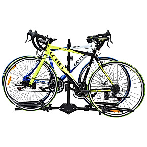 Goplus 2-Bike Hitch Mount Rack Hitch Mounted Bike Carrier Foldable Receiver 2"