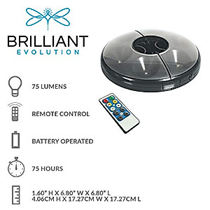 Brilliant Evolution LED Patio Umbrella Light with Remote | Outdoor Lights for Outside Lighting Battery Operated