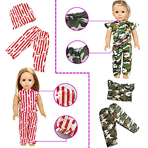 18 inch Doll Clothes Accessories for Girl Doll Clothes(10 Set)