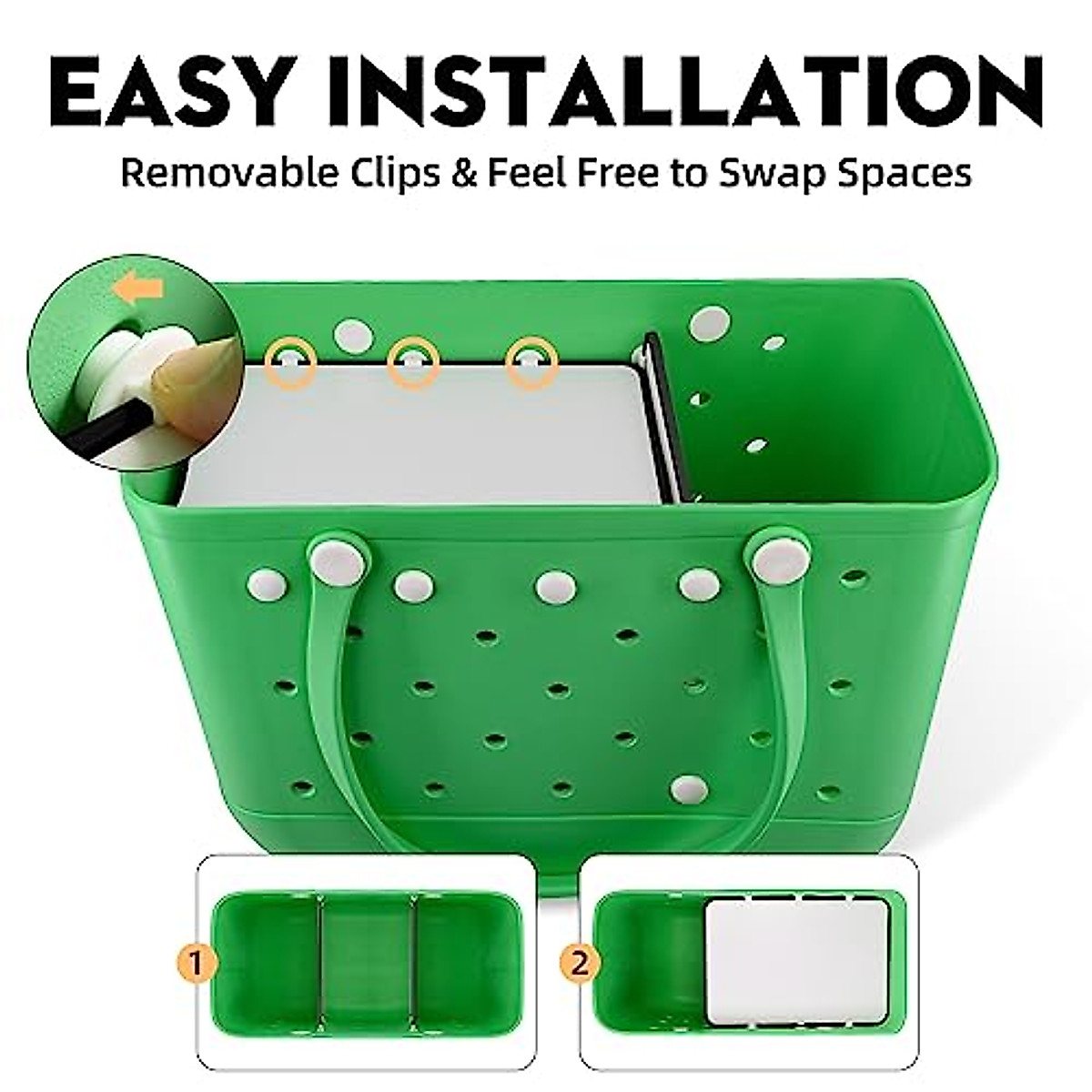 HOKITO 2PCS Divider Tray for Bogg Bag Accessories for Original X Large Help with Organizing for Bogg Bag and Divide Space