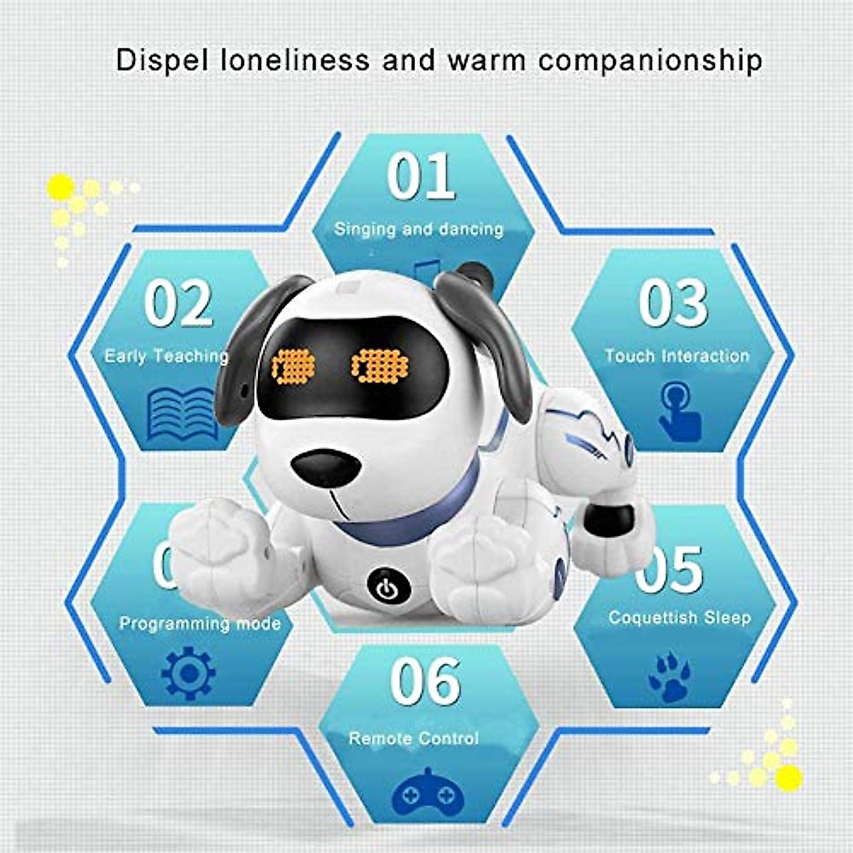 Remote Control Dog, Robot Toys for Kids, RC Robotic Stunt Puppy Voice Control Toys, Remote Control Dancing Programmable Robot Dog Smart RC Robot with Sound Interactive Gift for 6+ Ages Boys and Girls