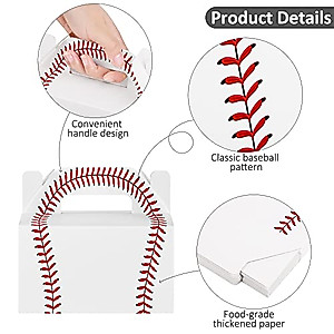 ADXCO 16 Pieces Baseball Treat Boxes Baseball Paper Gift Boxes Candy Snack Goody Bags Boxes for Baseball Sports Party Favors Supplies and Gift Giving