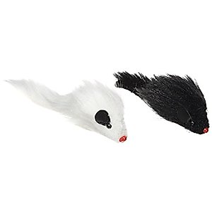 Ethical Twin Plush Mice Cat Toy with Rattle, 2-Pack
