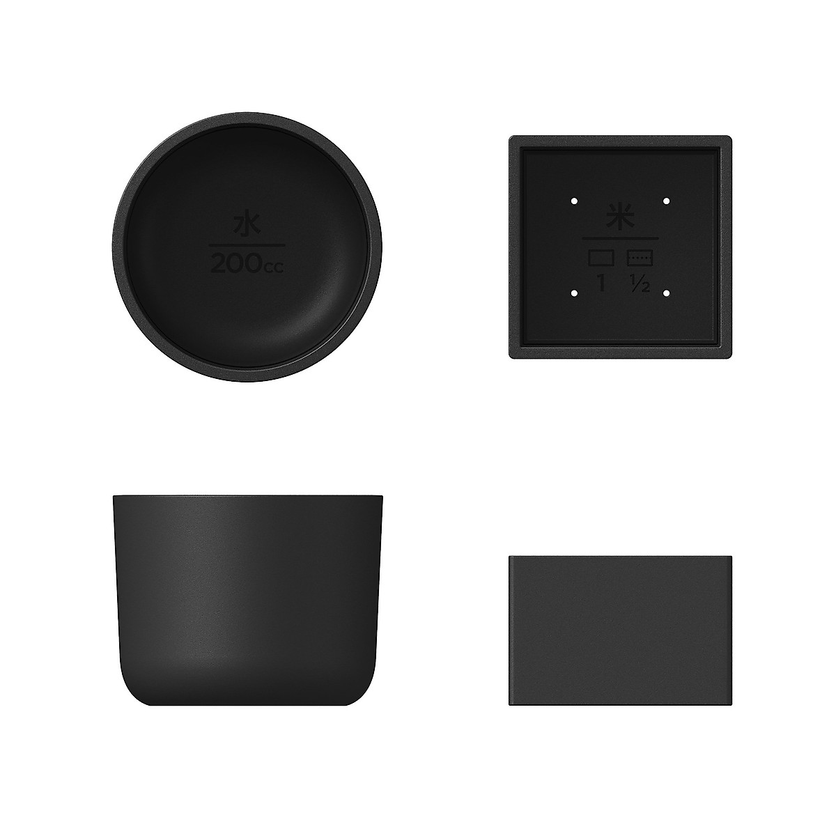 BALMUDA 3Go (450 g) electric cooker "The Gohan" K03A-BK（Black）