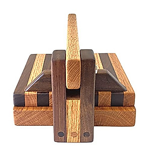 Central Coast Woodworks Hardwood Tortilla Press - Red Oak & Walnut- 8 inch