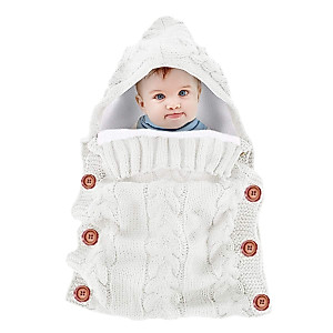 Yinuoday Newborn Baby Fleece Swaddle Blanket Wrap Sleeping Bags Infant Swaddle Sack White