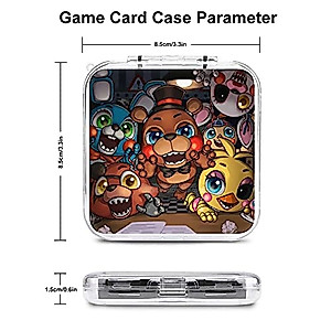 FNAF Game Card Case for Switch,Game Storage Box Shockproof Protective Portable Case Box with 12 Cartridge Slots for Switch Lite Game Cards