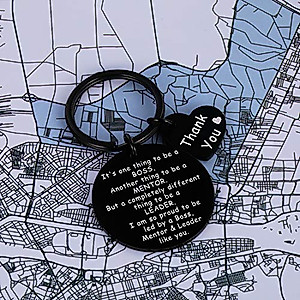 Boss Coworker Leaving Going Away Keychain Gifts for Men Women Leader Mentor Colleague Goodbye Farewell Appreciation Thank You Retirement Gifts for Him Her Team Friends Birthday Christmas Key Chain