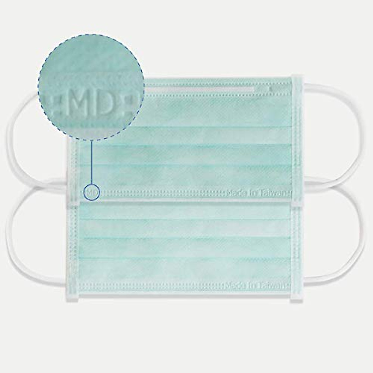 MOCACARE Level 3 Masks - Mask 160, ASTM Level 3, with Comfortable Earloops & Adjustable Nose Strip, Mask for Home & Office Use, made in Taiwan, 50PC/Box