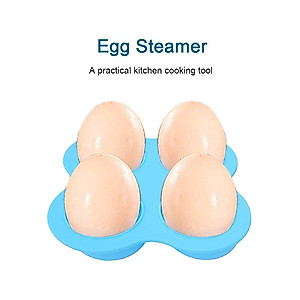 Silicone Egg Steamer, Egg Bites Molds Reusable Sous Vide Egg Poachers Teaming Tray with Lid for Instant Pot, Kitchen, Home