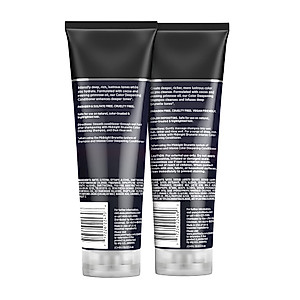 John Frieda Midnight Brunette Visibly Deeper Shampoo and Conditioner Set with Evening Primrose Oil and Cocoa for Color-Treated Hair (8.3 oz, Pack of 2)