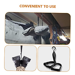 Toddmomy Shoe Rack Boot Hanger Outdoor Clothes Drying Rack Belt Hanger 2 Sets Wader Boot Dryer Multifunctional Boot Drying Rack Wader Storage Rack Hanging Strap Fishing Boot Accessory Black