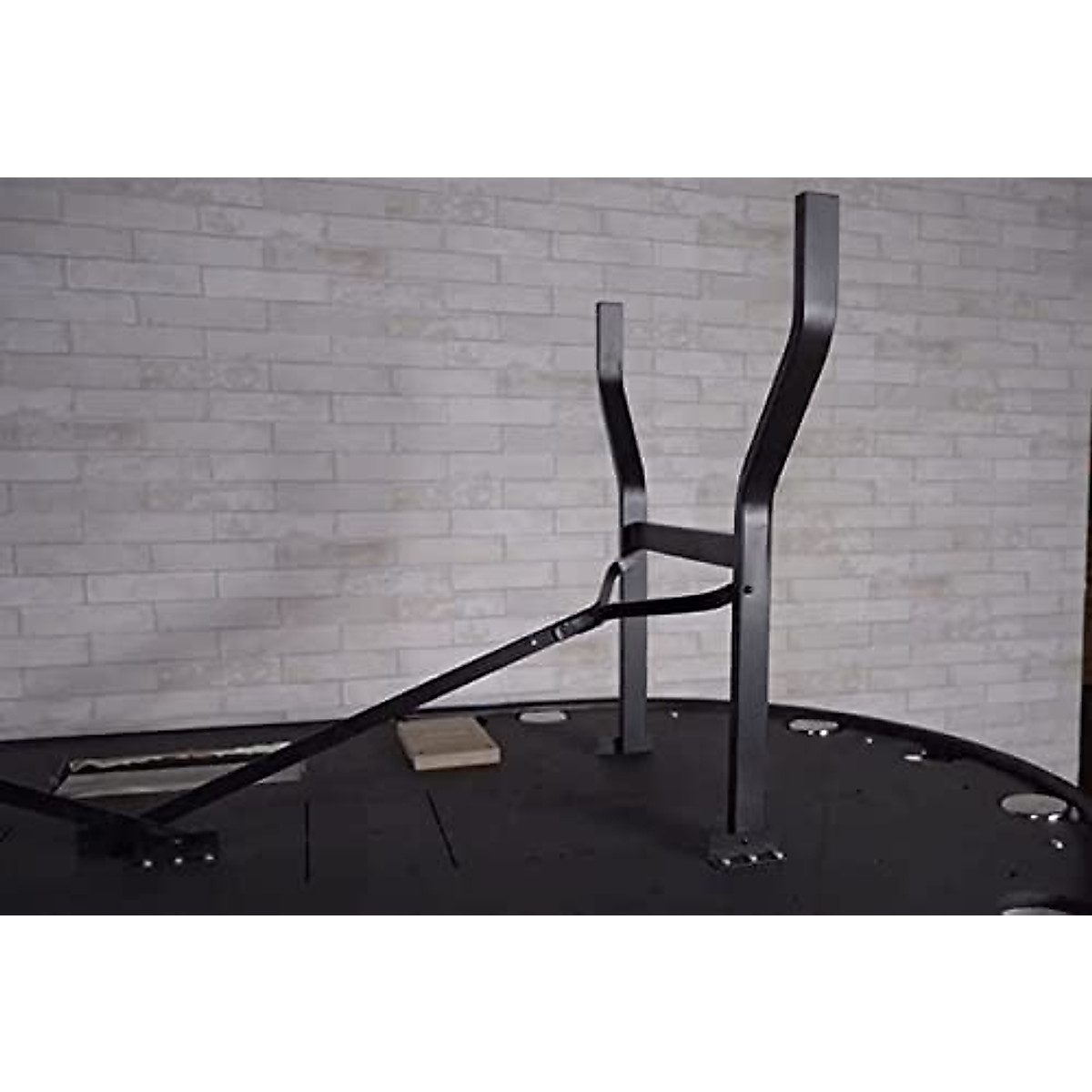 BBO Poker Ultimate Mahogany Folding Poker Table for 10 Players with Felt Playing Surface (Black)